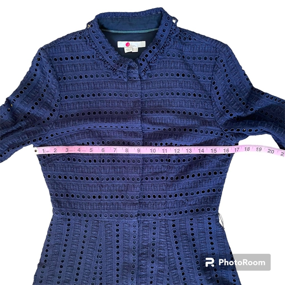 Boden Navy Eyelet Dress - Gem
